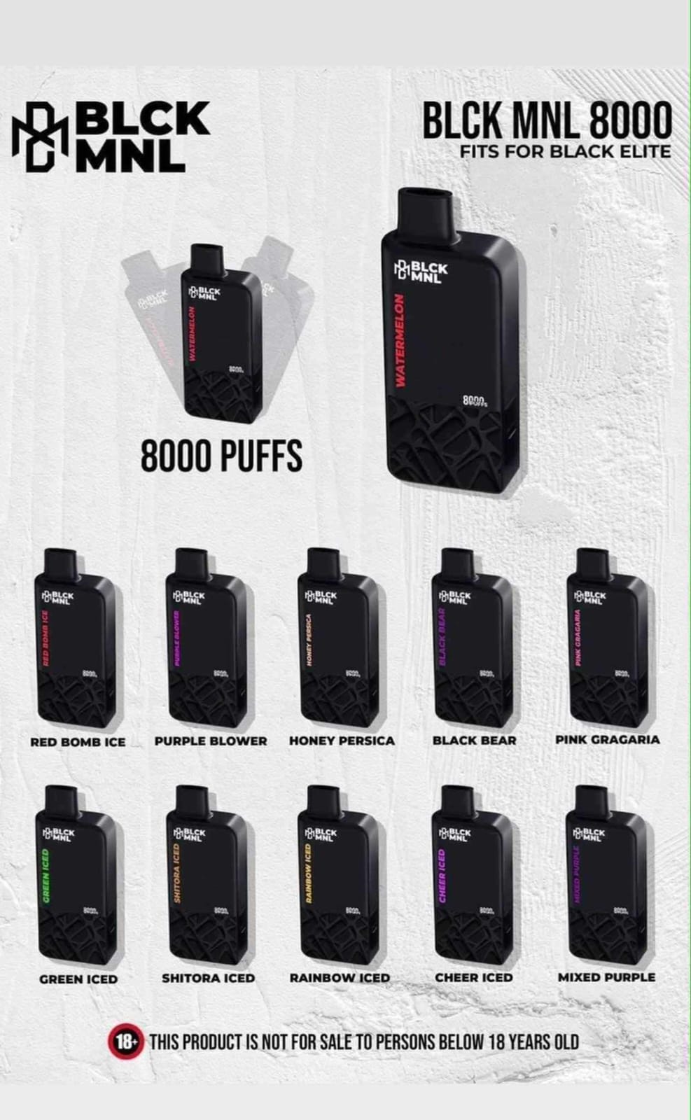 BLCK MNL 8000 V1 ( FIT TO BLACK ELITE V1) – OX VAPE MAKATI