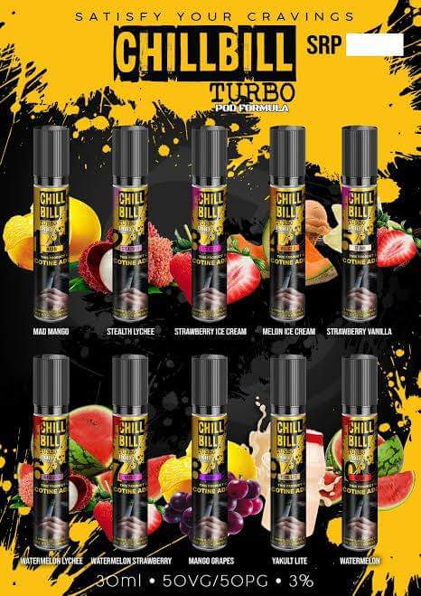 CHILL BILL TURBO POD FORMULA 30MG – OX VAPE MAKATI